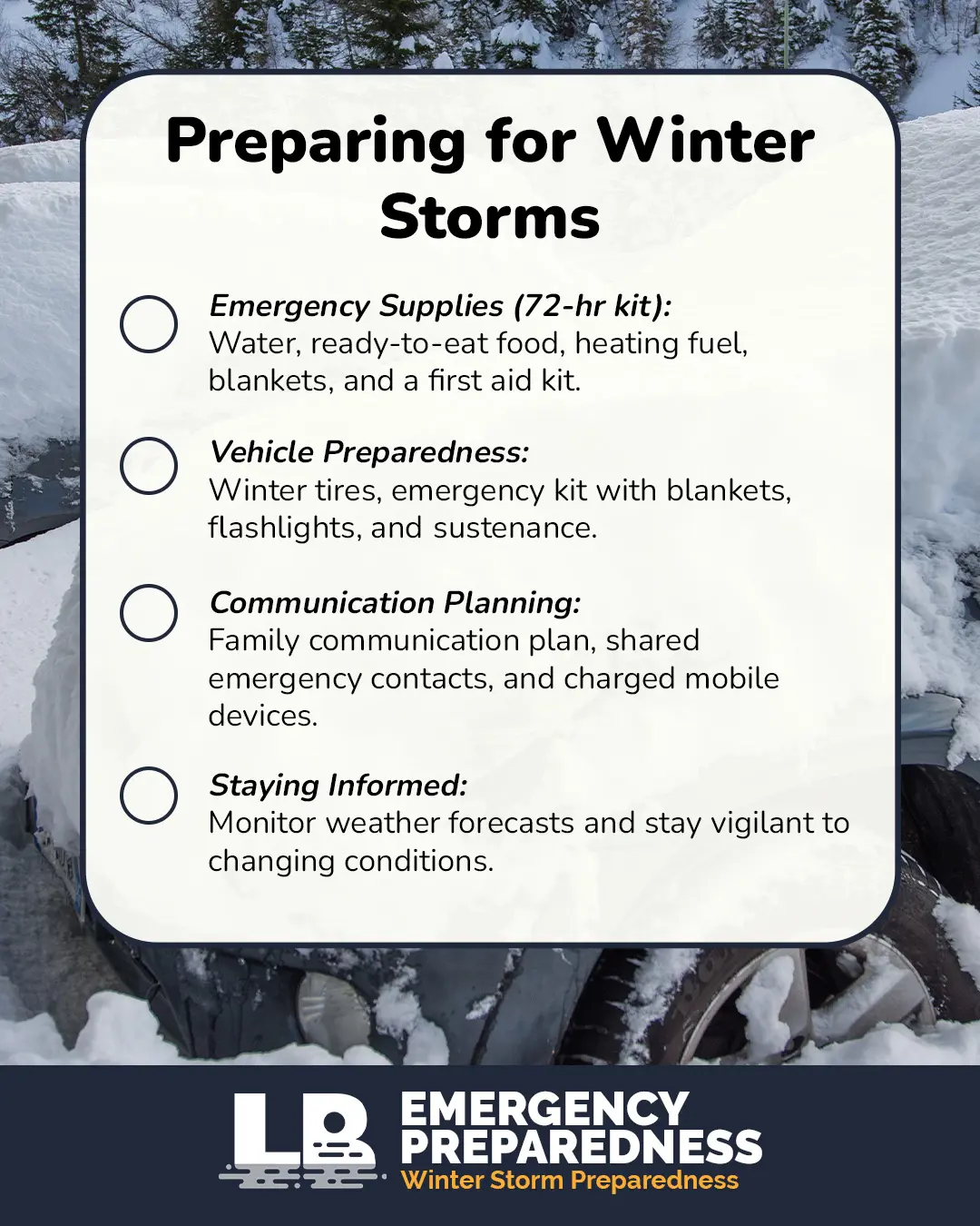 Emergency Preparedness for Winter Storms